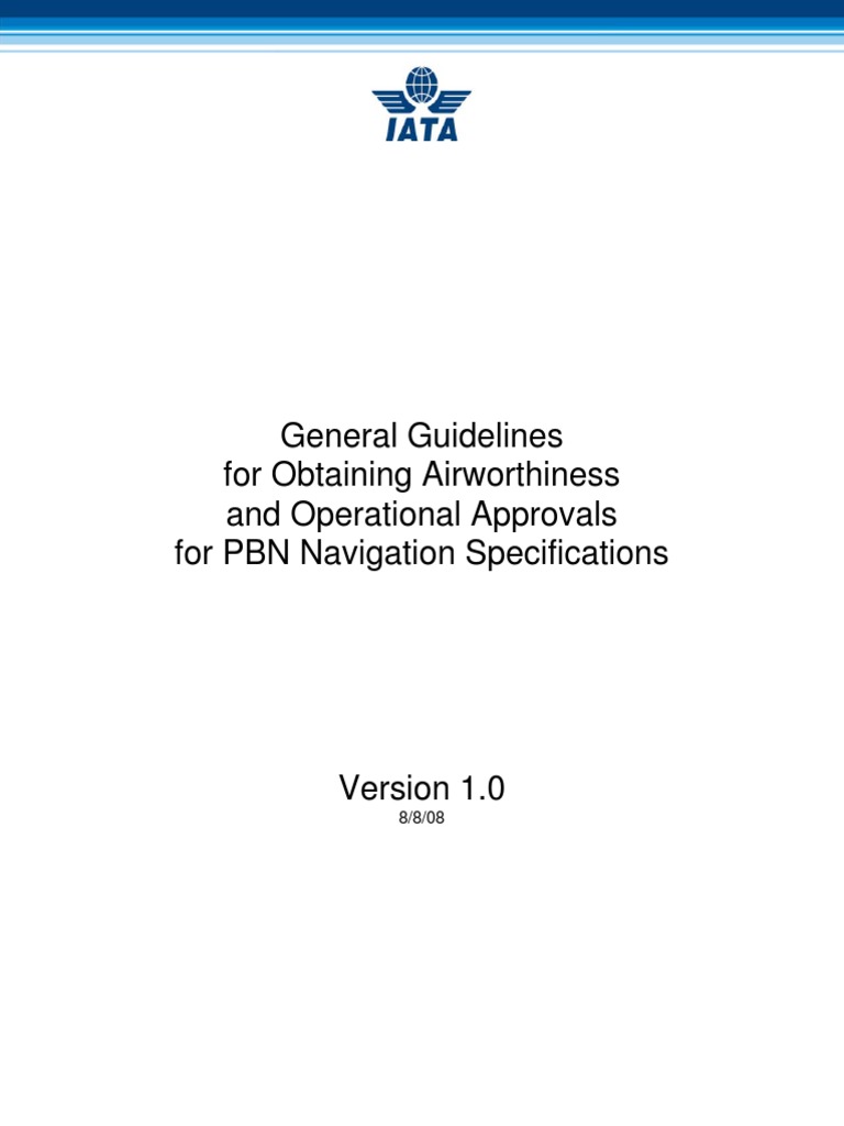 IATA Guidelines For PBN Operational Approval | PDF | Navigation ...
