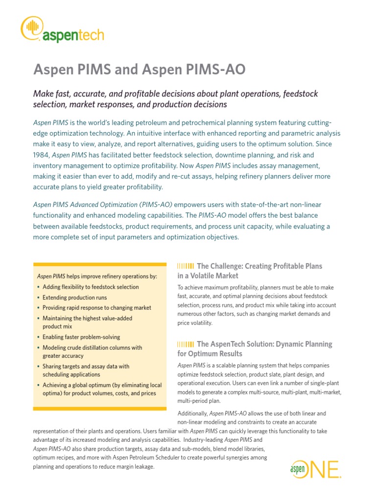 Aspen PIMS Details | PDF | Mathematical Optimization | Nonlinear System