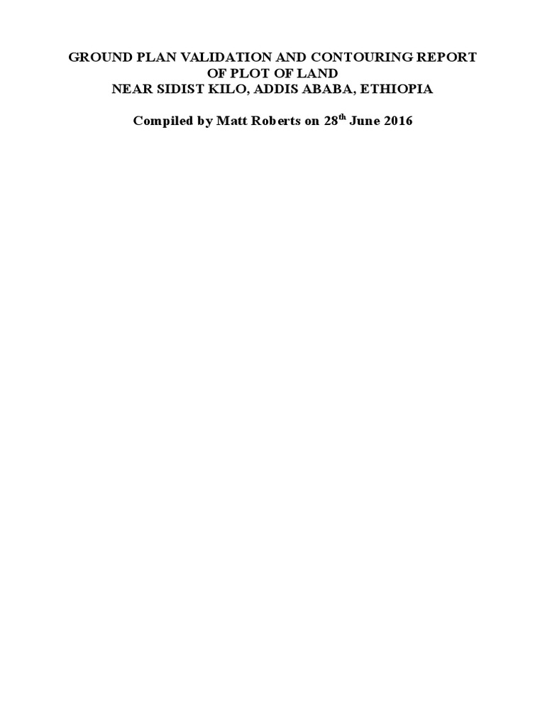 Ground Plan Report | PDF | Map | Geographic Information System