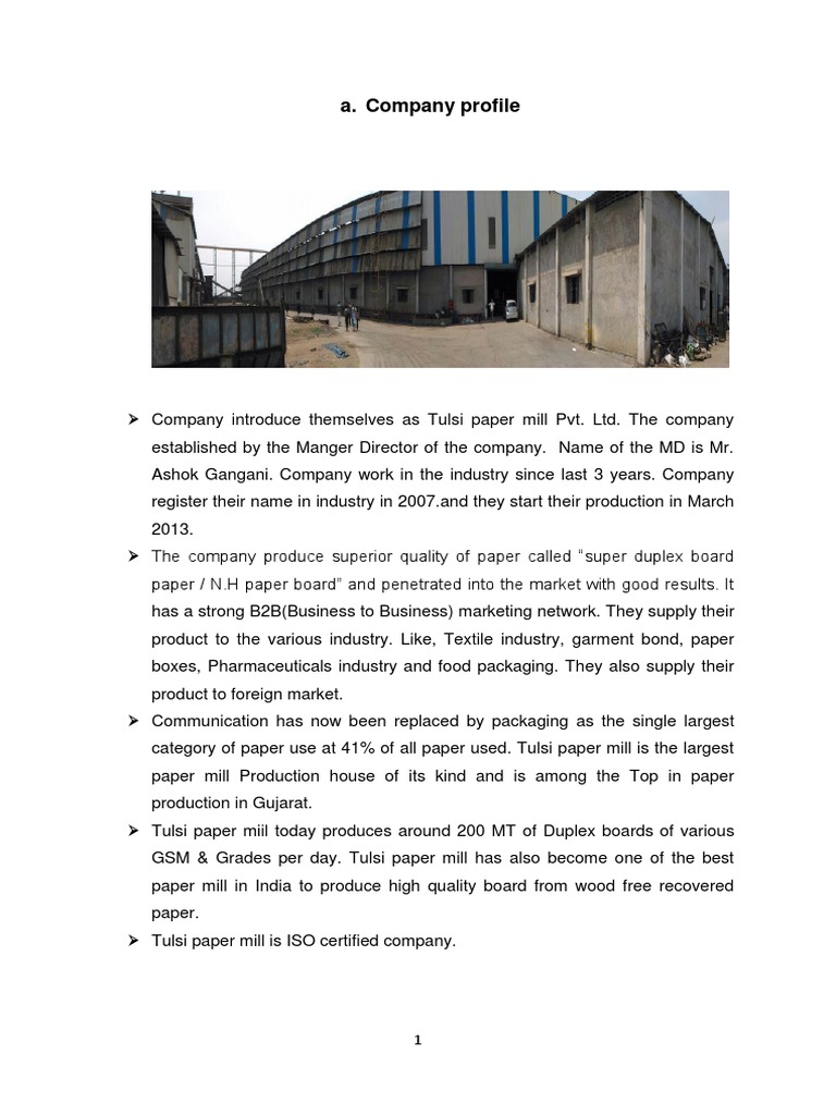 A. Company Profile | PDF | Working Capital | Recruitment