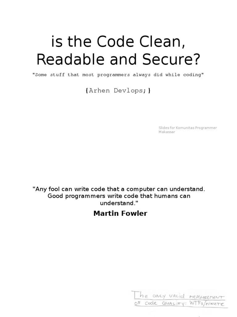 Is The Code Clean and Readable | PDF | Php | Computer Programming