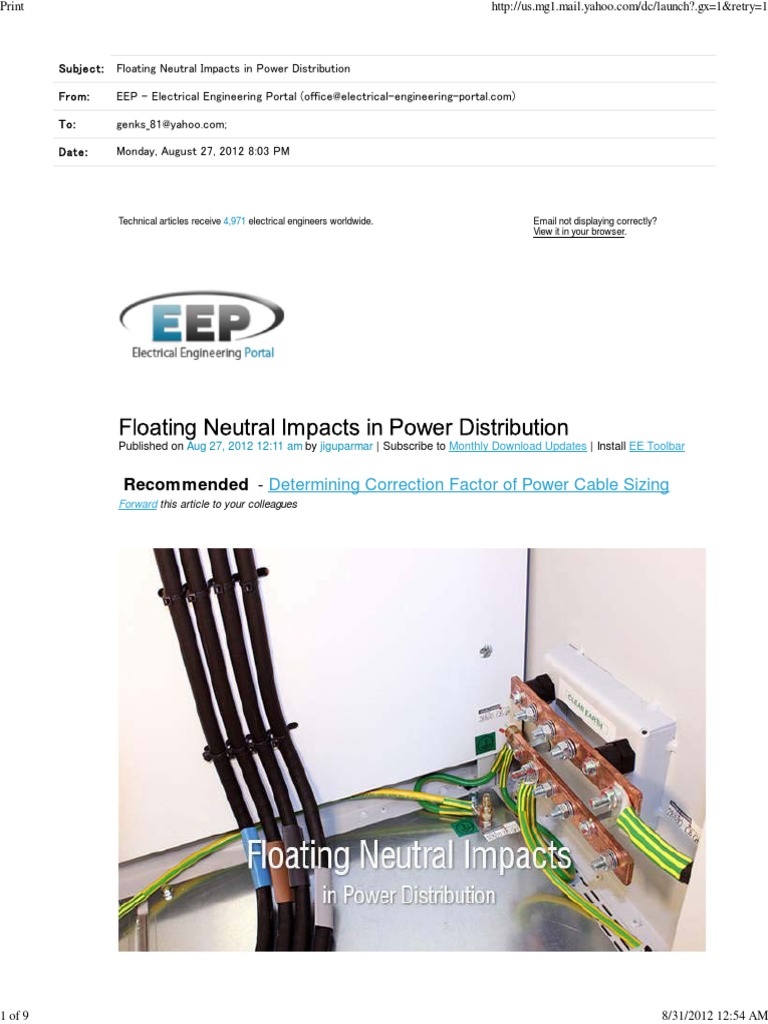 Floating Neutral Impact in Power Distribution | PDF | Mains Electricity ...