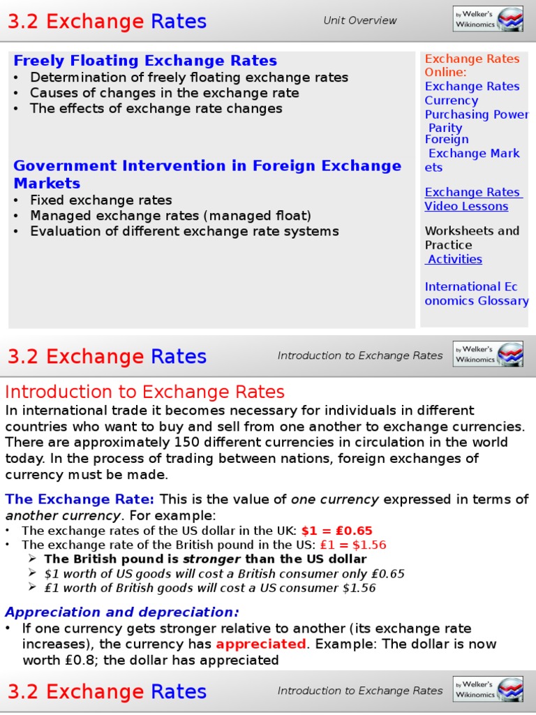 3.2 Exchange Rates | PDF | Current Account | Exchange Rate
