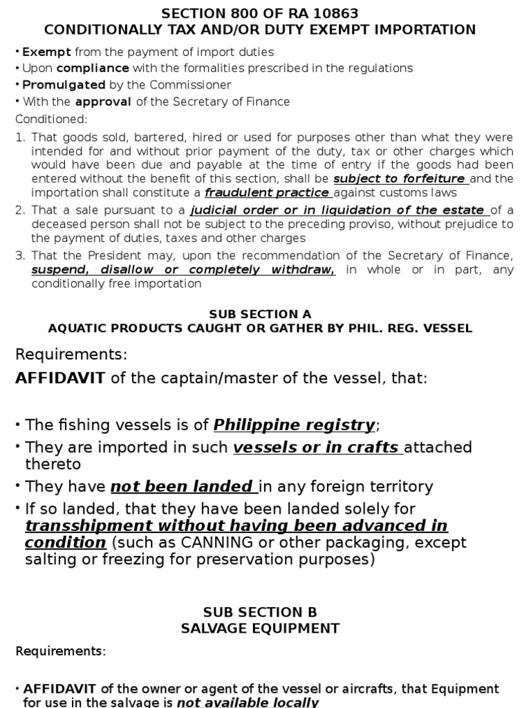 SECTION 800 OF RA 10863.pptx | Taxes | Mining