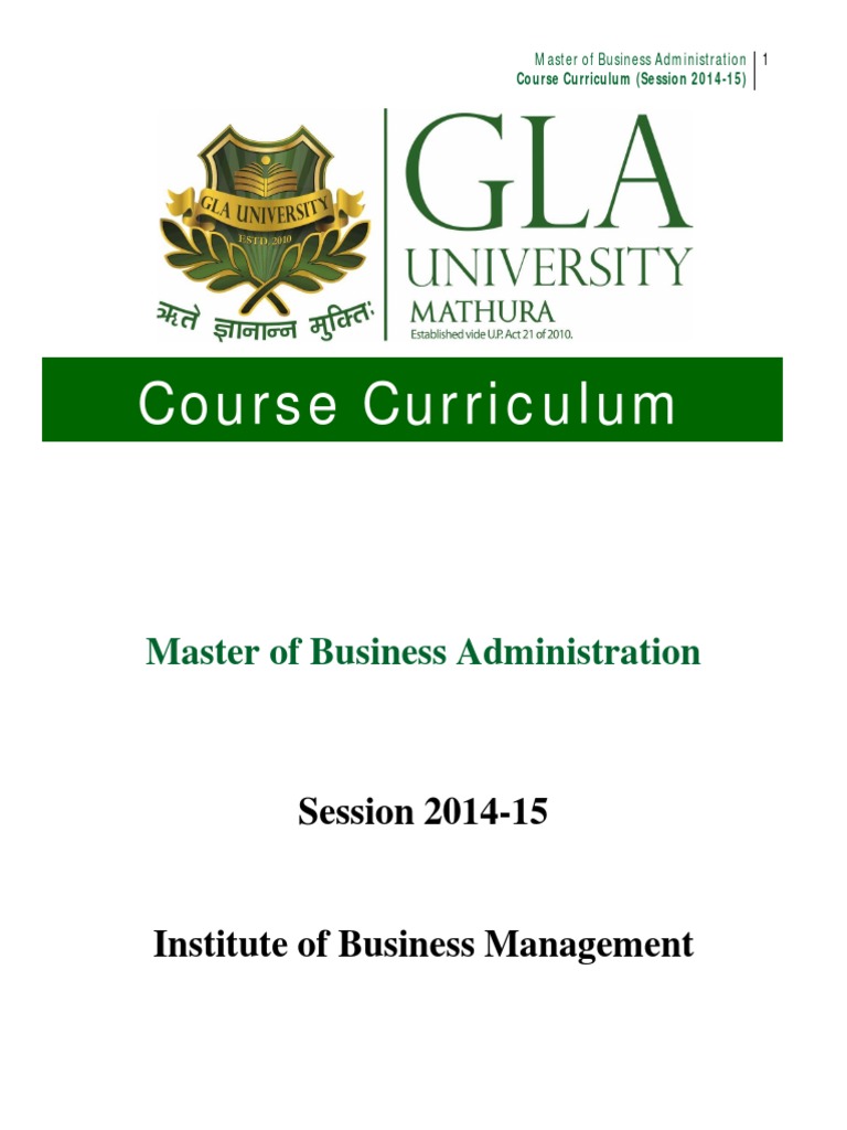 9 - MBA Course Outline 2014-15 | PDF | Management Accounting ...