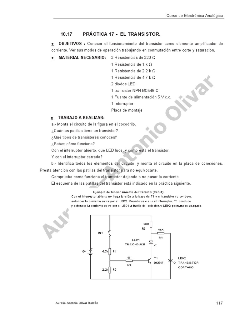 Esquemas de Practicas Electronica Analogica PDF | PDF