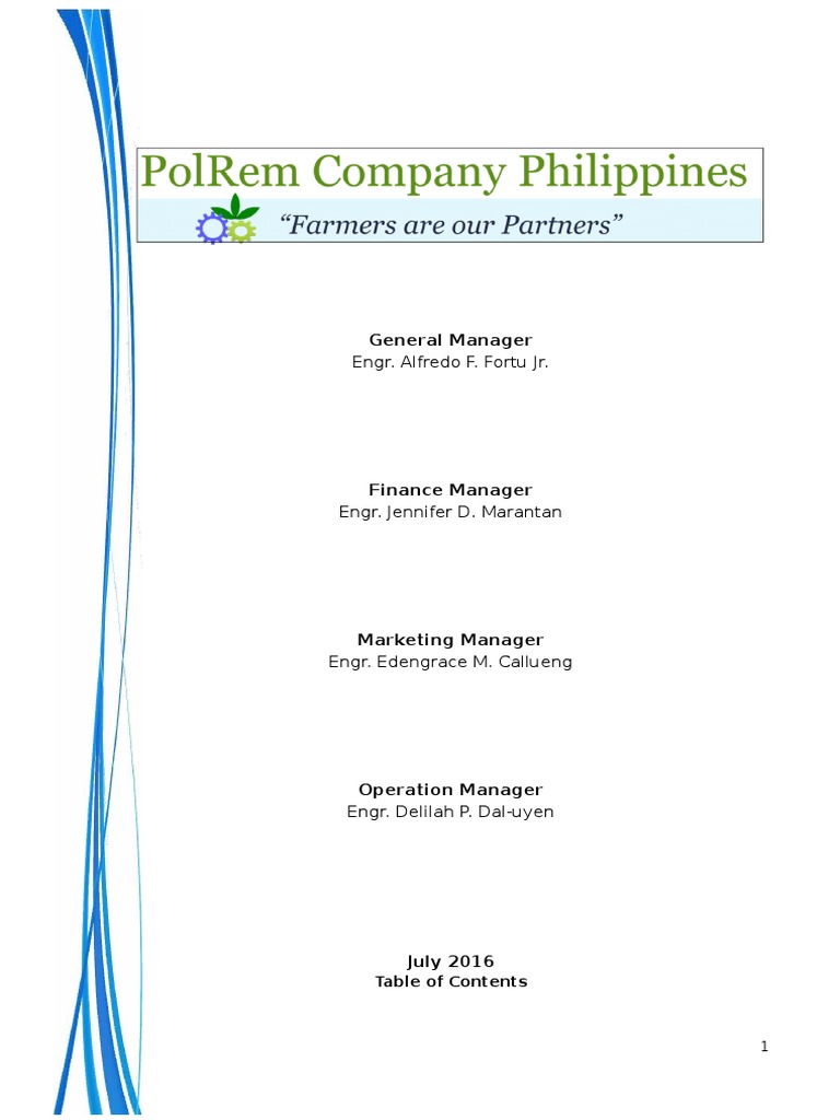 Filipino Business Proposal for Pollen Remover | PDF | Net Present Value ...