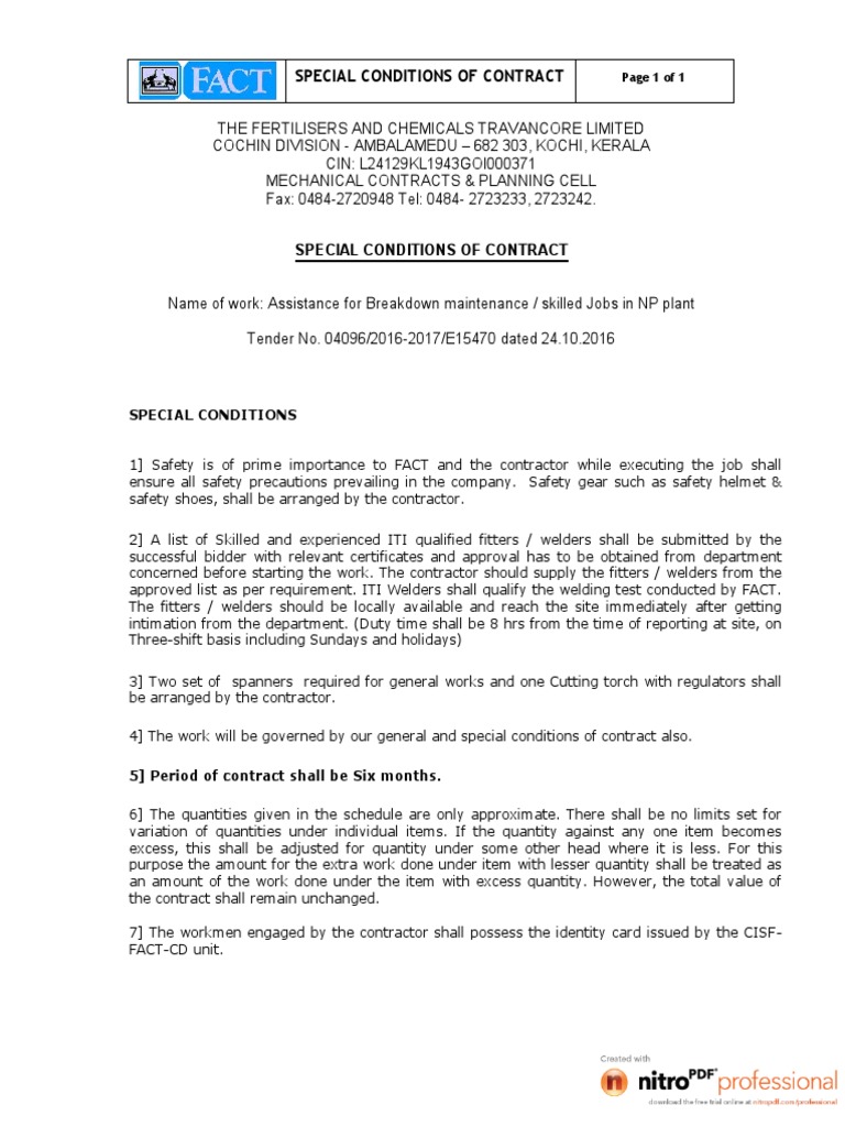 Fact Conditions | PDF | Taxes | Independent Contractor