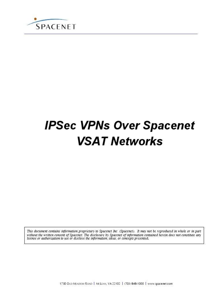 IPSec VPNs Over VSAT Accelerated with Spacenet TCP Tech | PDF | Virtual ...
