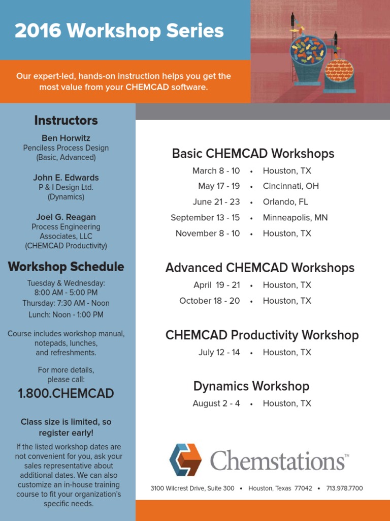 2016 CHEMCAD Workshops Download | PDF | Distillation | Chemical Reactor