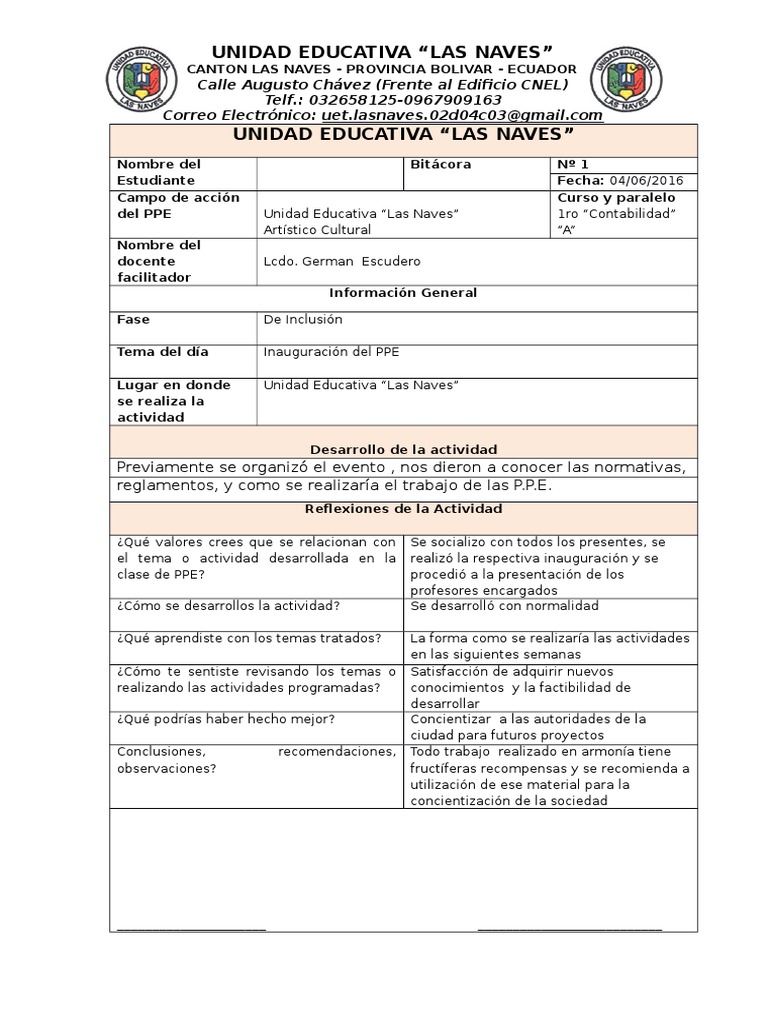BITACORA | PDF | Maestros | Contabilidad