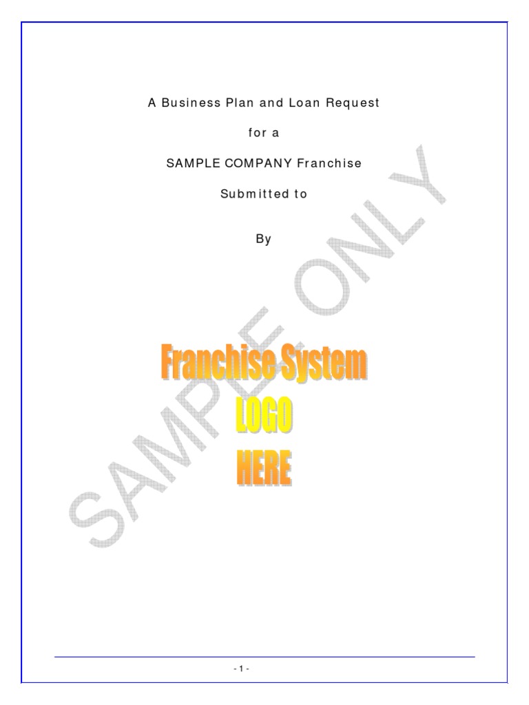 Financing the Future: A Business Plan and Loan Request for a SAMPLE ...