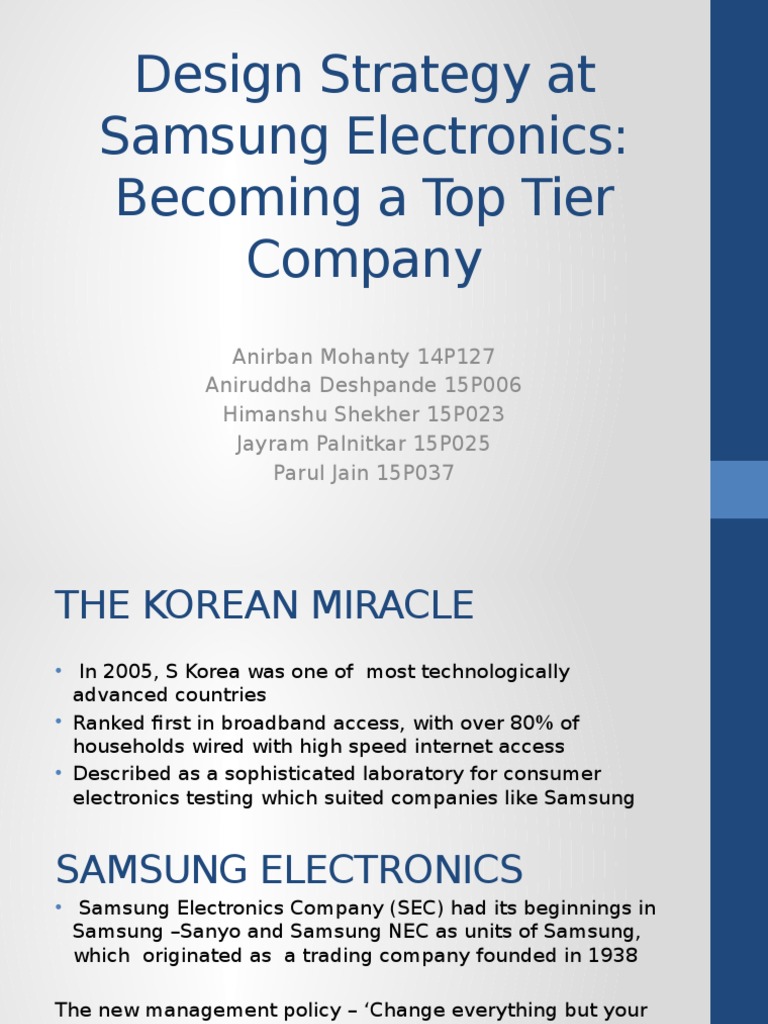 Samsung's Design Strategy Evolution | PDF | Samsung | Samsung Electronics
