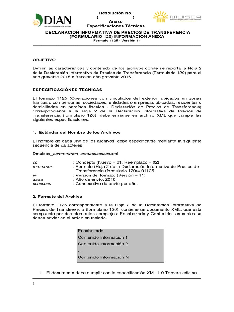 1 Especificaciones Tecnicas Formato 1125 V11 Declaracion Precios 2015 ...