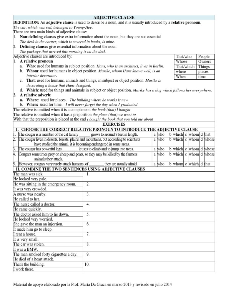 Adjective, Adverb and Nominal Clauses | PDF | Adjective | Semantic Units