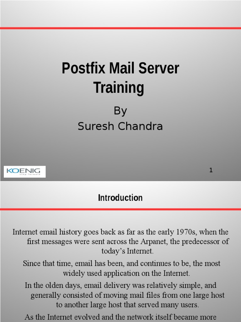 Postfix Mail Server Training: by Suresh Chandra | PDF | Superuser | Email