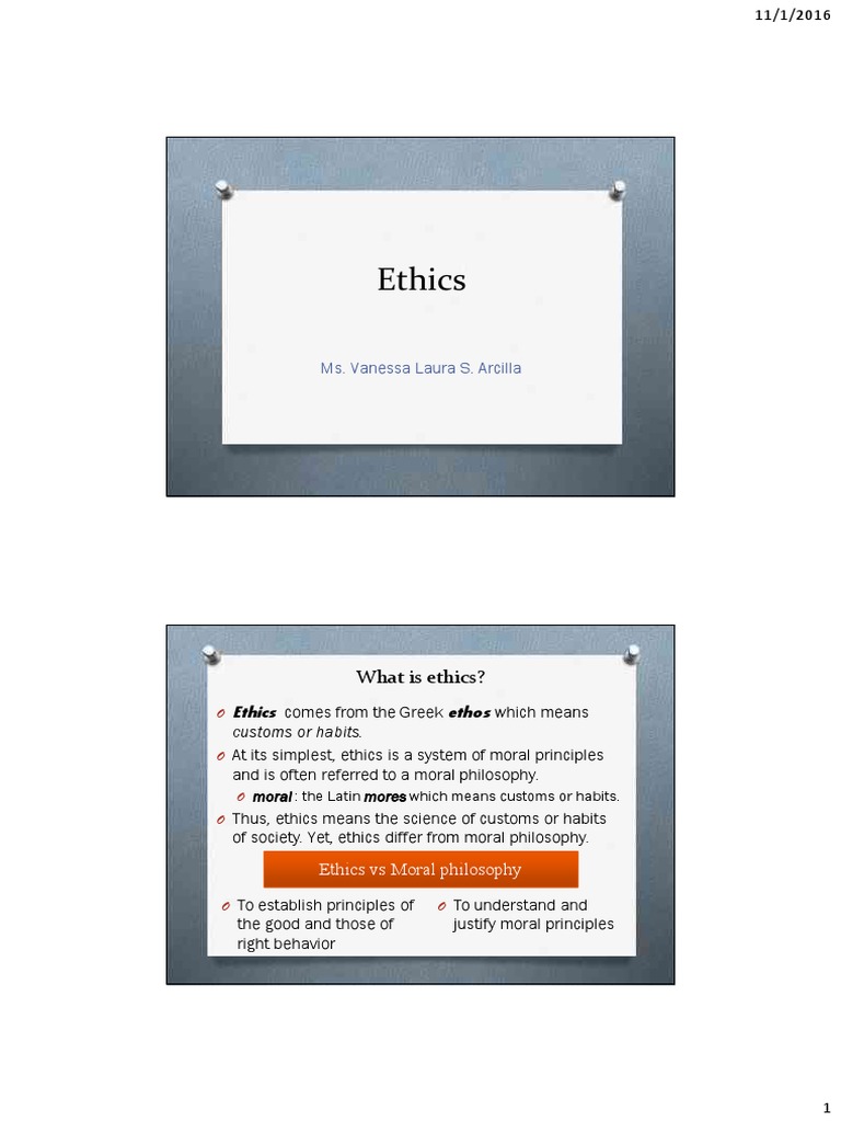Handout Ethics 1-2 Introduction | PDF | Morality | Value (Ethics)