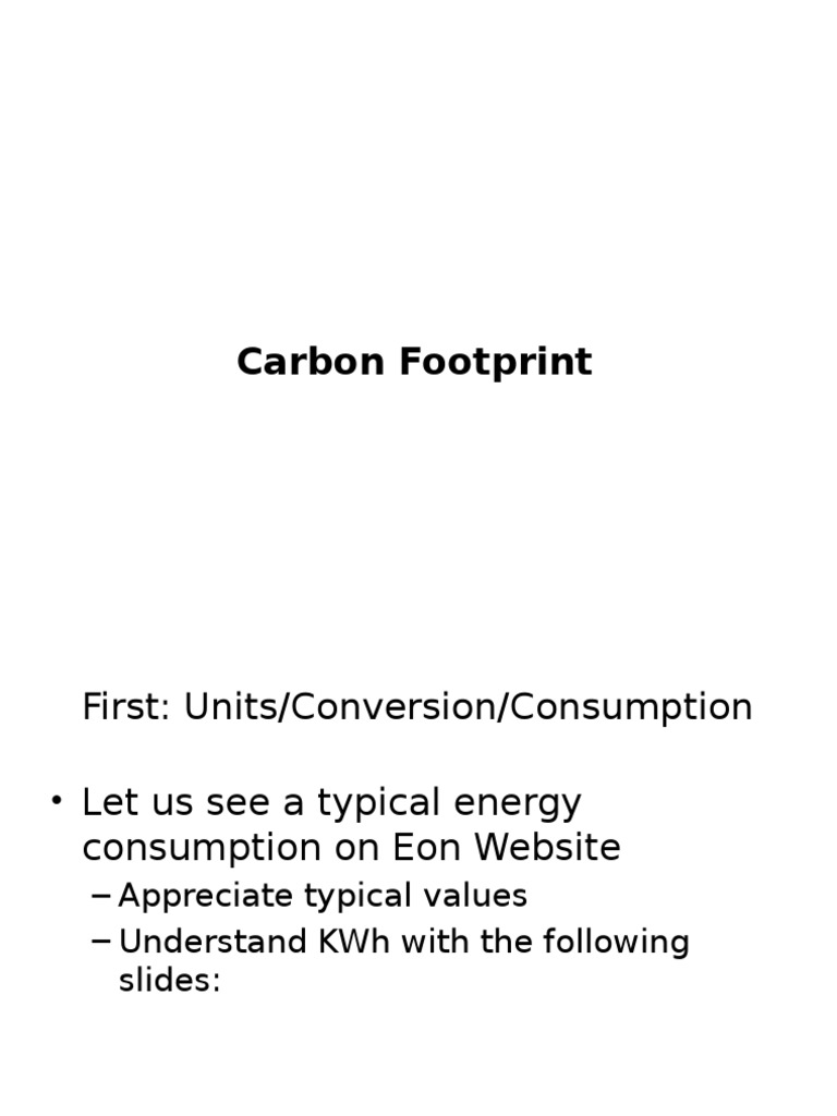 Carbon Footprint Calculations and Conversions | PDF | Natural Gas | Watt