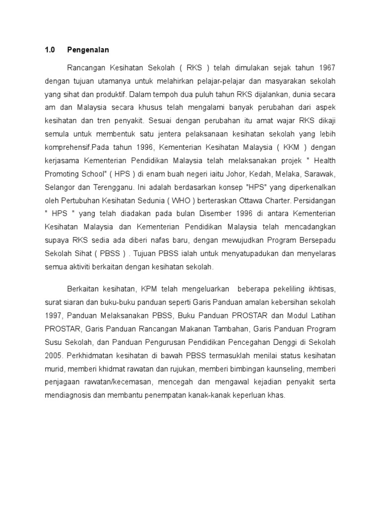 Program Kesihatan Sekolah | PDF