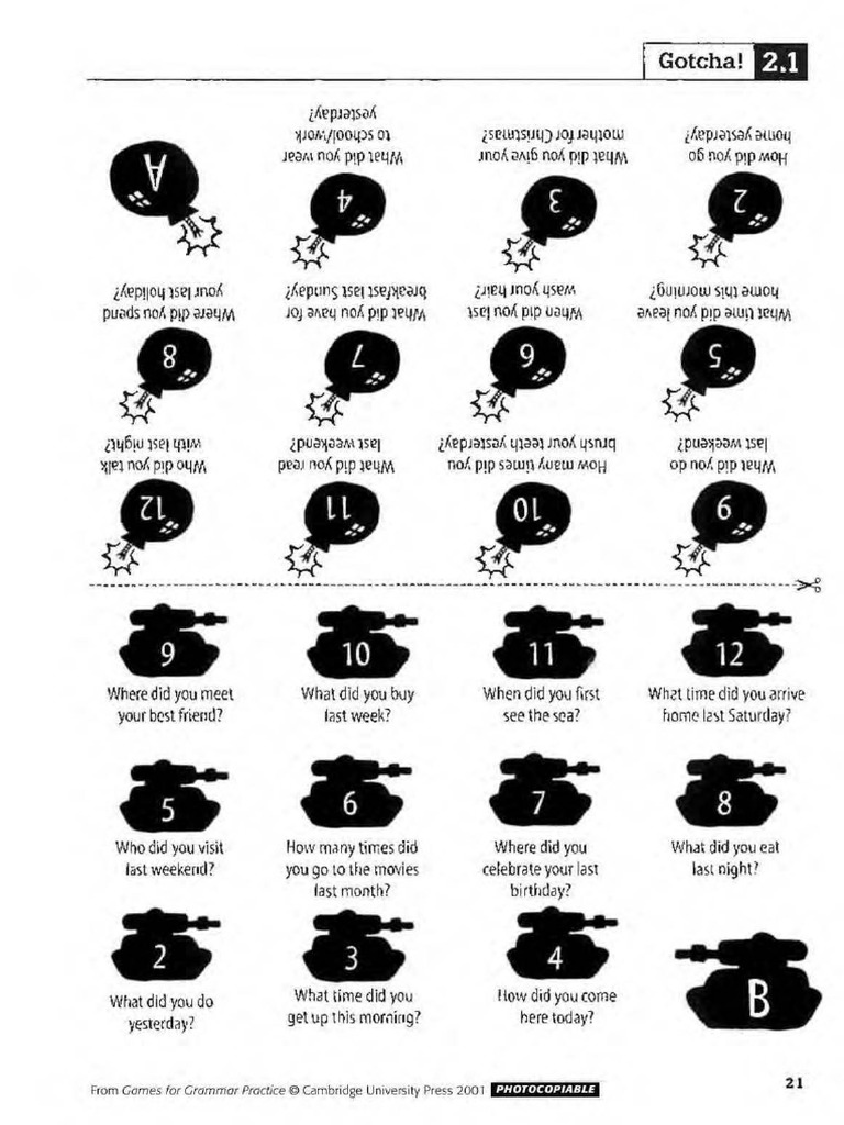 Gotcha! (Games For Grammar Practice) | PDF