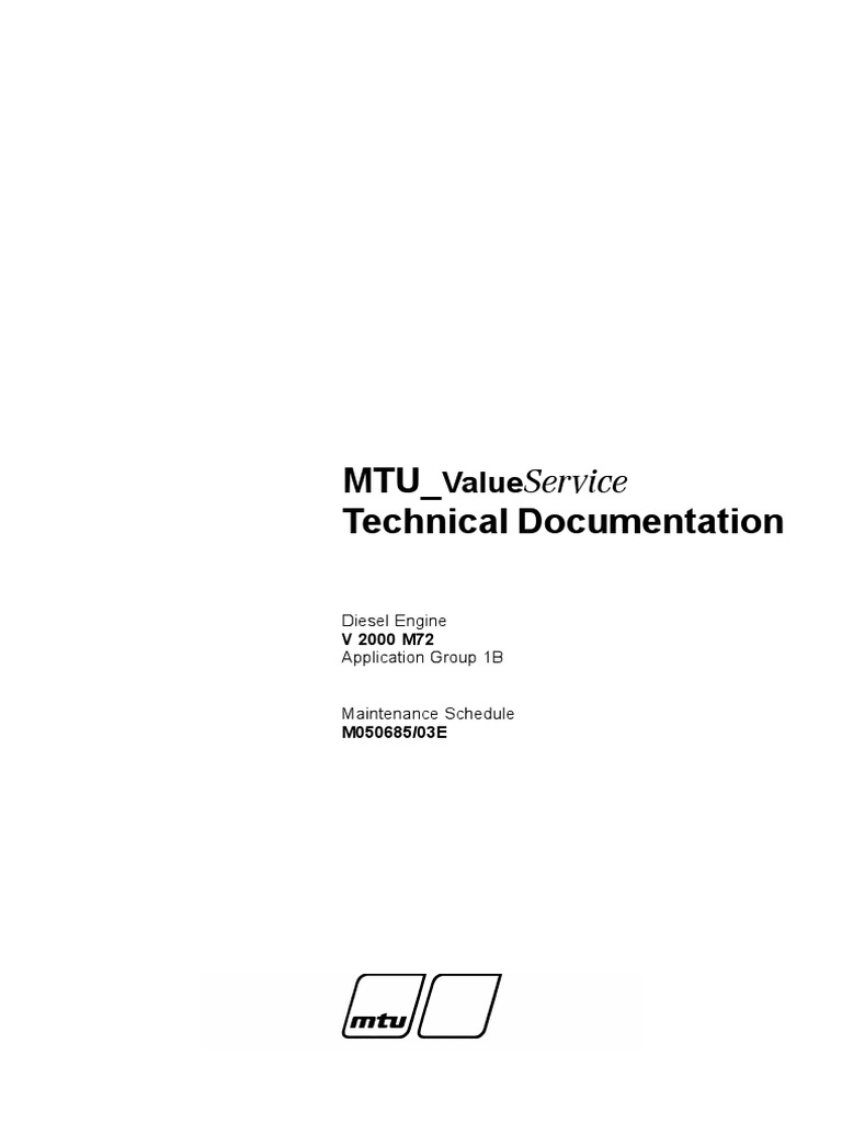 Mtu - Technical Documentation: Service | PDF | Turbocharger | Cylinder ...