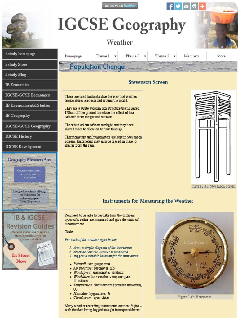 Weather notes for geography