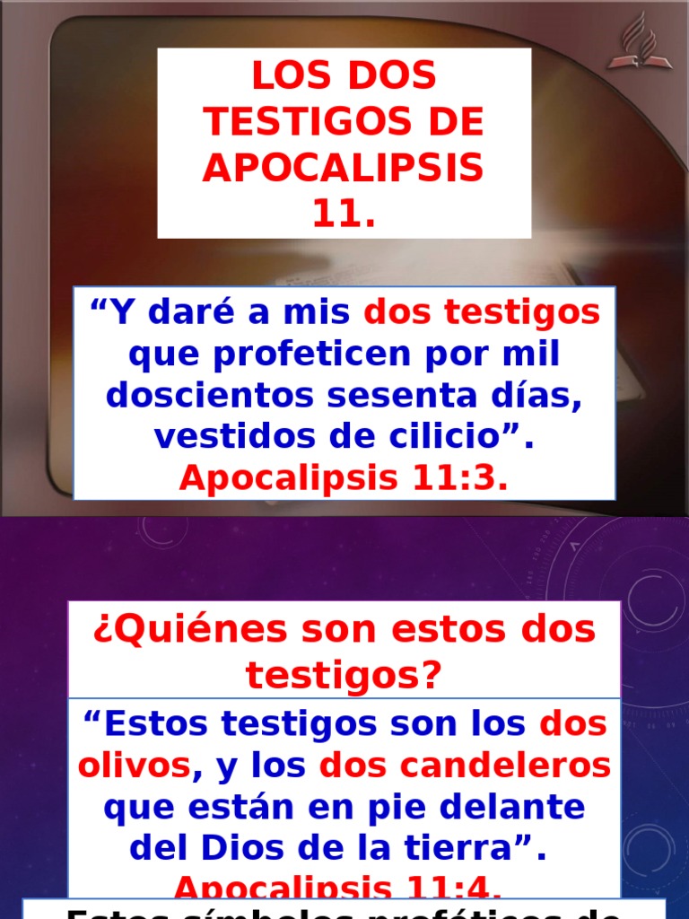 Quiénes Son Los Dos Testigos de Apocalipsis 11. | PDF | Libro de ...