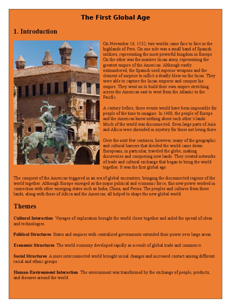 First Global Age | PDF | Atlantic Slave Trade | Exploration