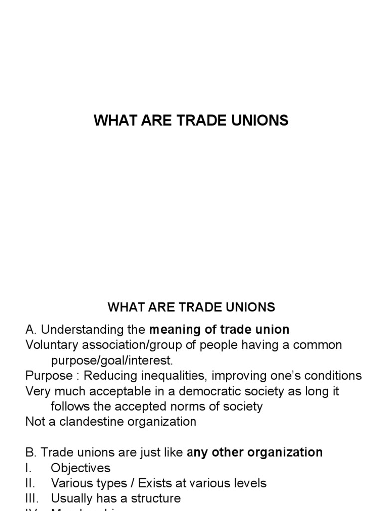 What Are TUs | PDF | Trade Union | Leadership