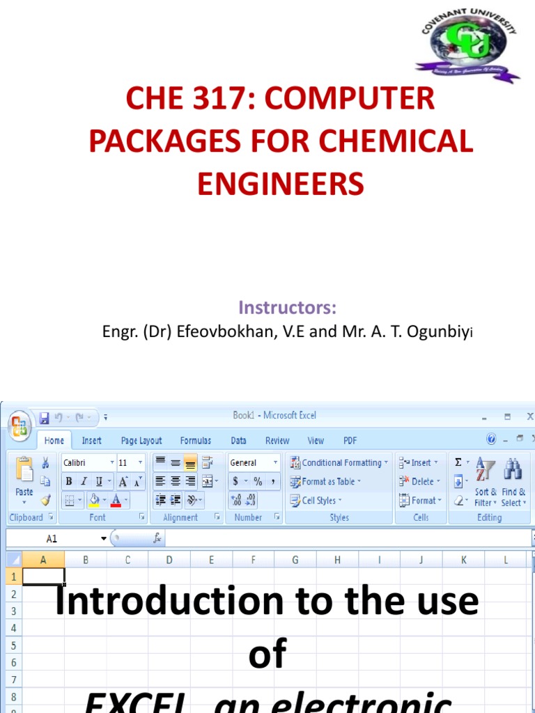 Che 317: Computer Packages For Chemical Engineers: Instructors | PDF ...