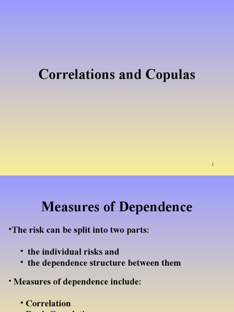 Correlations and Copulas | PDF | Correlation And Dependence | Covariance
