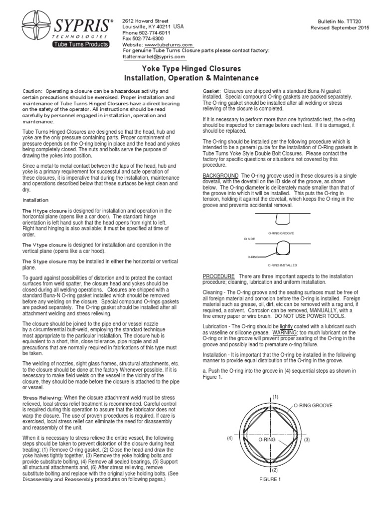 Yoke Type Hinged Closure Guide | PDF