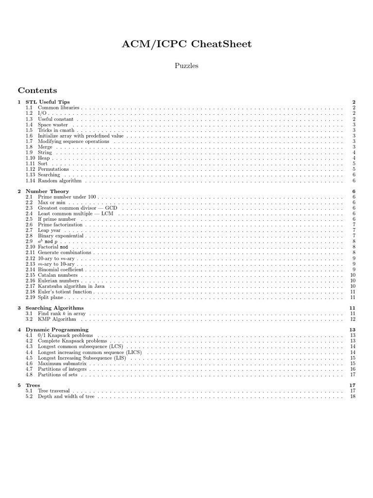 Cheat Sheet 2014 | PDF | Array Data Structure | Vertex (Graph Theory)
