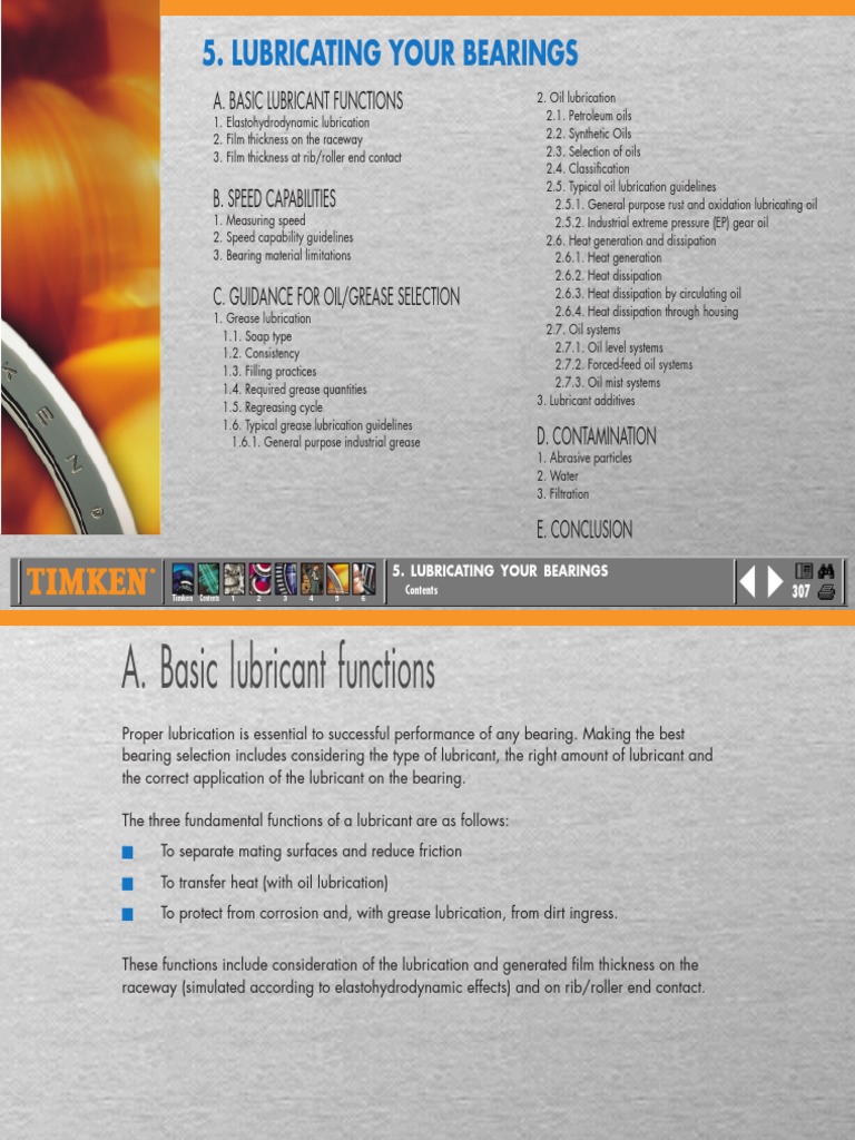Lubricating Your Bearings: A. Basic Lubricant Functions | PDF | Motor ...