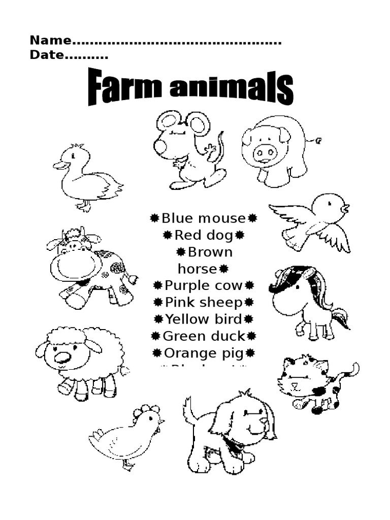 Colorful Animal List | PDF