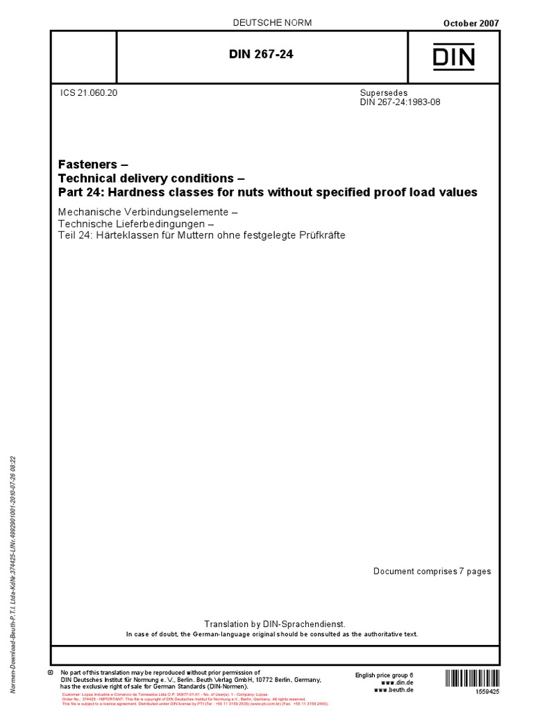 Din 267-24 PDF | PDF | Screw | Mechanical Engineering