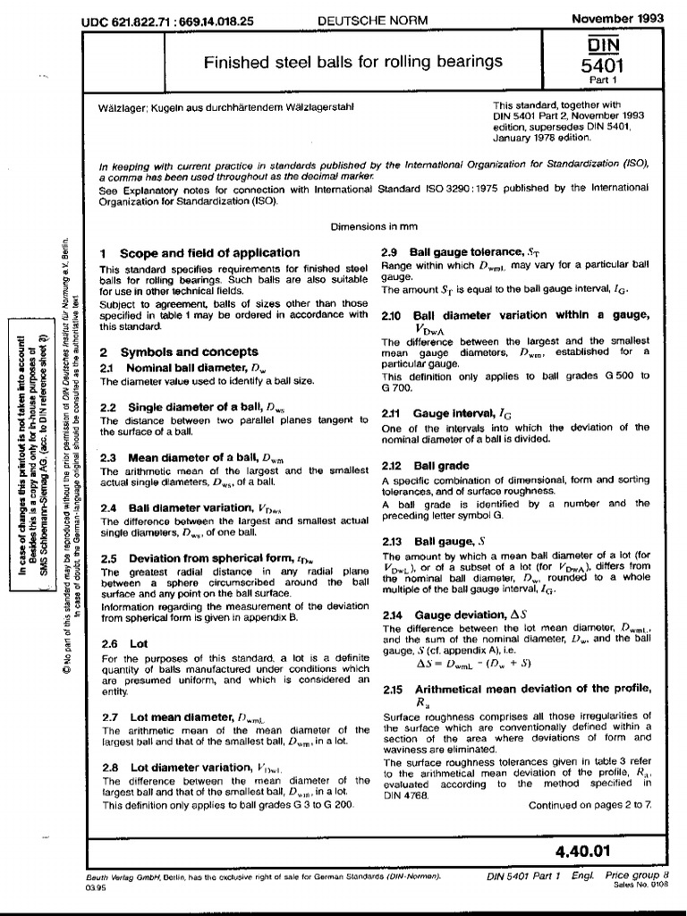 Din 5401-1 PDF | PDF