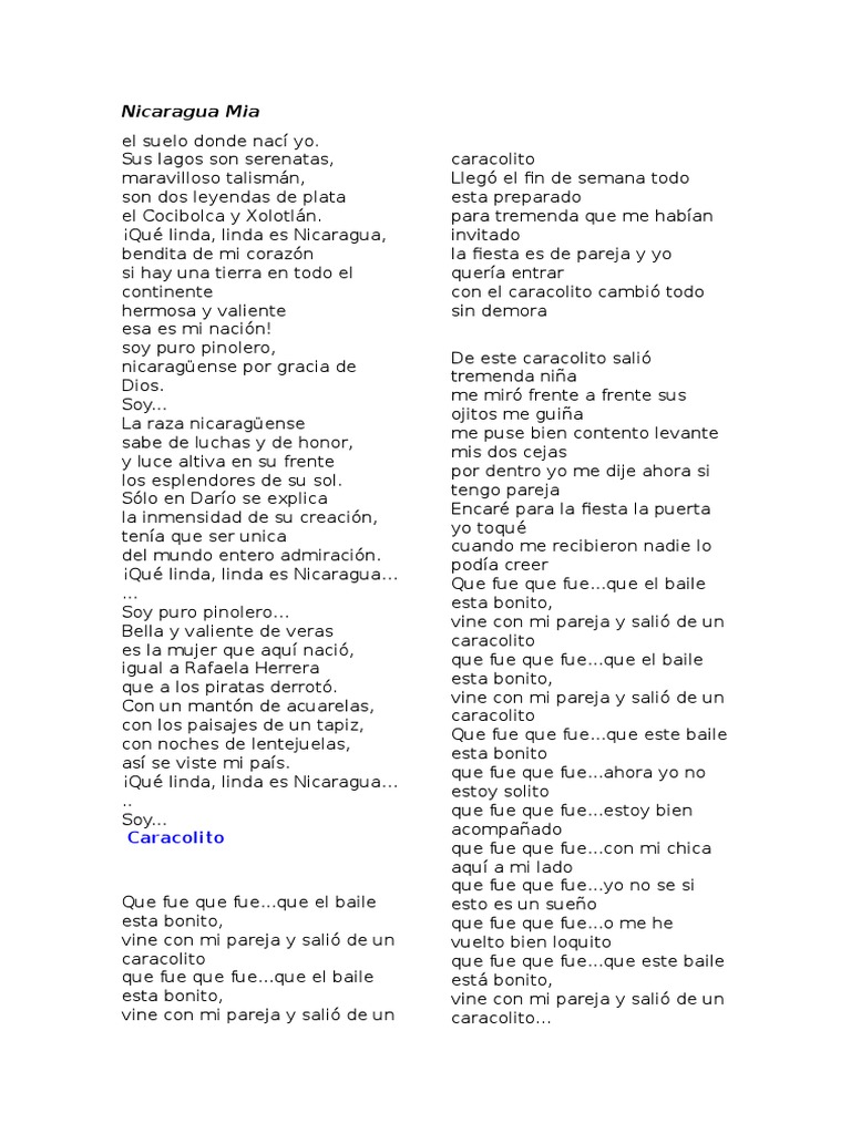 5 Canciones Nicaraguenses | PDF | Nicaragua | Agricultura