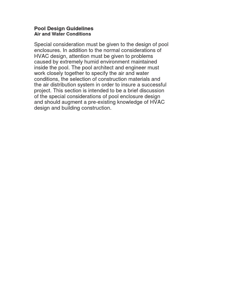 Pool Design Guidelines | PDF