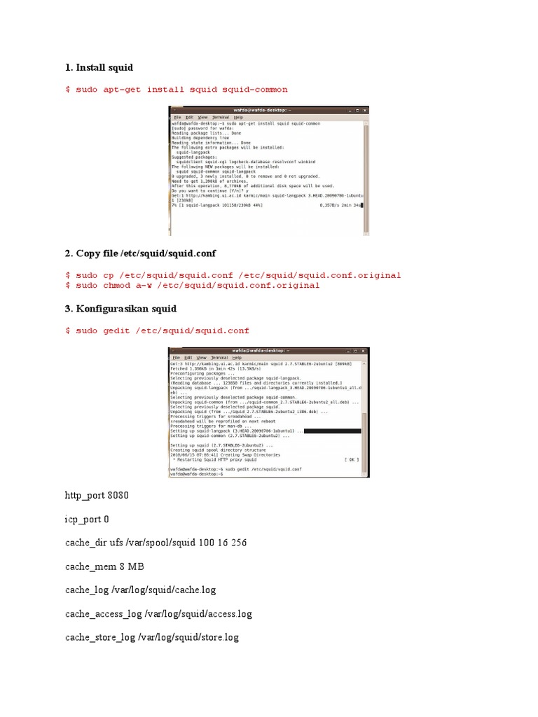 $ Sudo Apt-Get Install Squid Squid-Common | PDF | Home & Garden ...