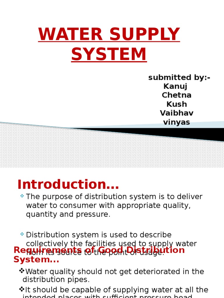 Water Supply Distribution Systems Guide | PDF | Reservoir | Pump