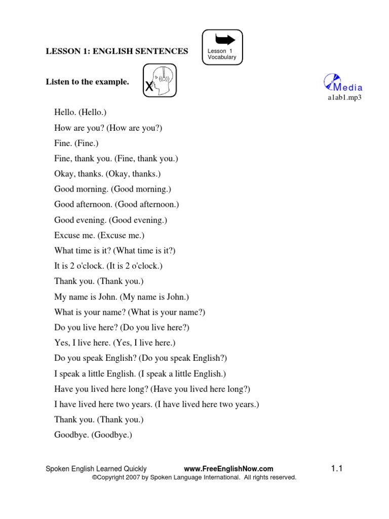 Lesson 1 English Now | PDF | All Rights Reserved | English Language