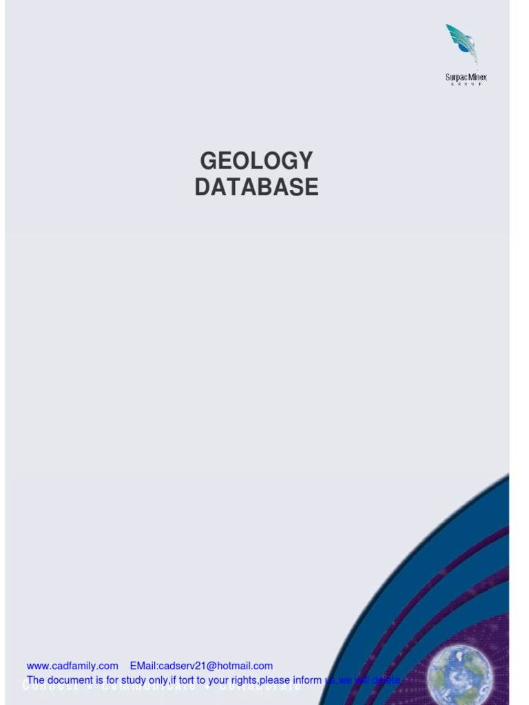 Surpac Geological - Database Tutorial - 2 PDF | PDF | Databases | Database Index