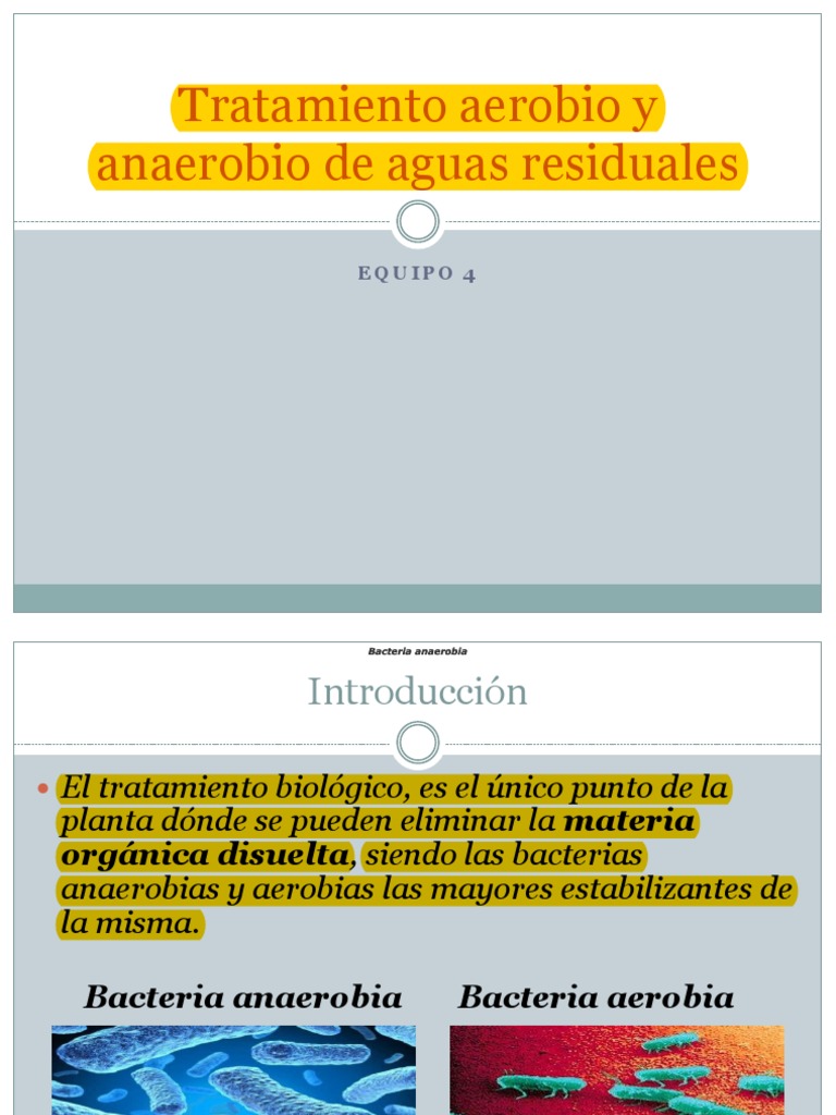 Tratamiento Aerobio y Anaerobio | PDF | Aguas residuales | Digestión ...