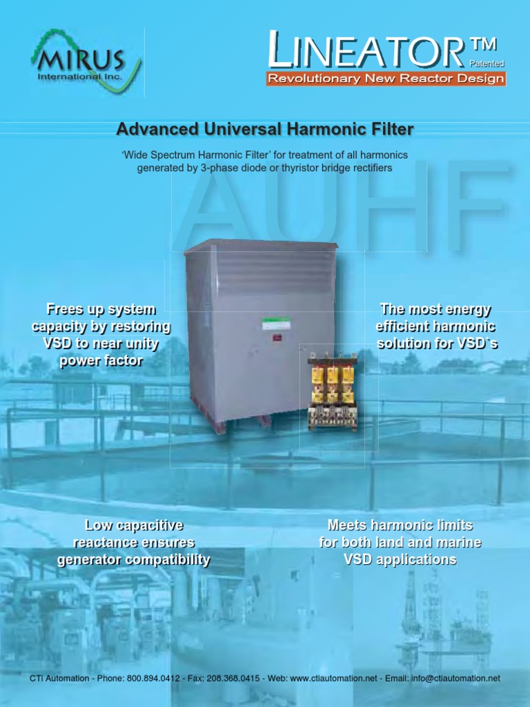 LINEATOR: Advanced Harmonic Filter Solutions | PDF | Capacitor | Rectifier