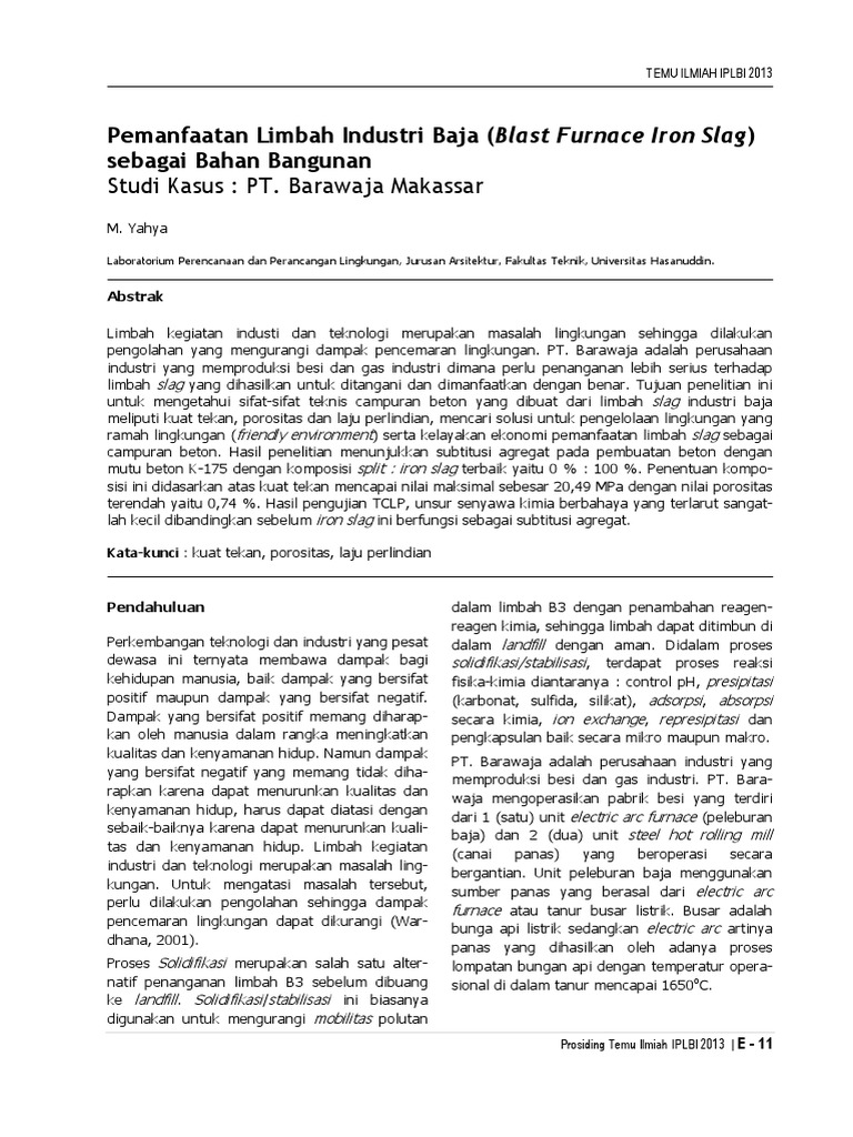 TI2013 05 p011 017 Pemanfaatan Limbah Industri Baja Sebagai Bahan ...