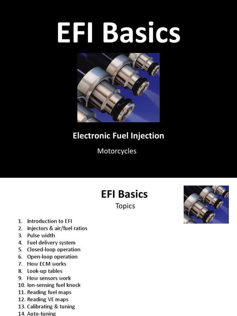 EFI Basics | PDF | Fuel Injection | Throttle