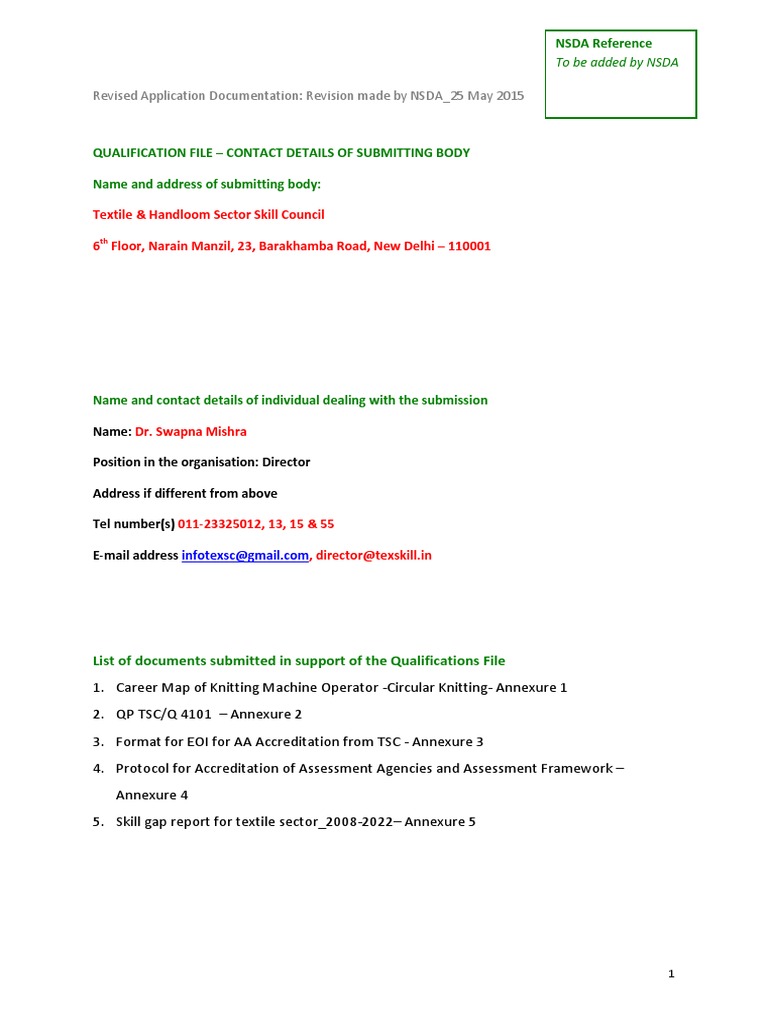 NSQF - Knitting Machine Operator - Circular Knitting | PDF | Knitting ...