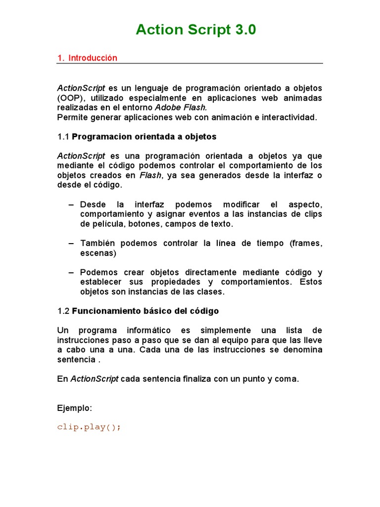 Action Script 30 Pdf Script De Acción Point And Click 1321