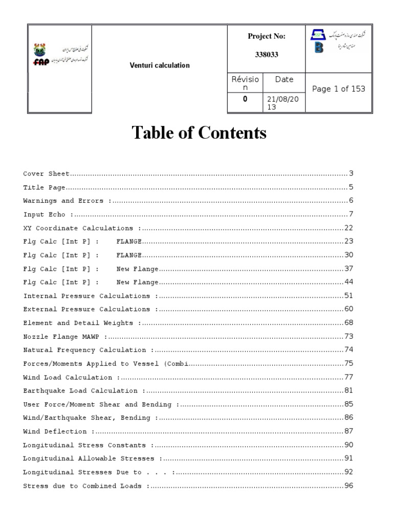 Venturi Calculation | PDF | Stress (Mechanics) | Screw